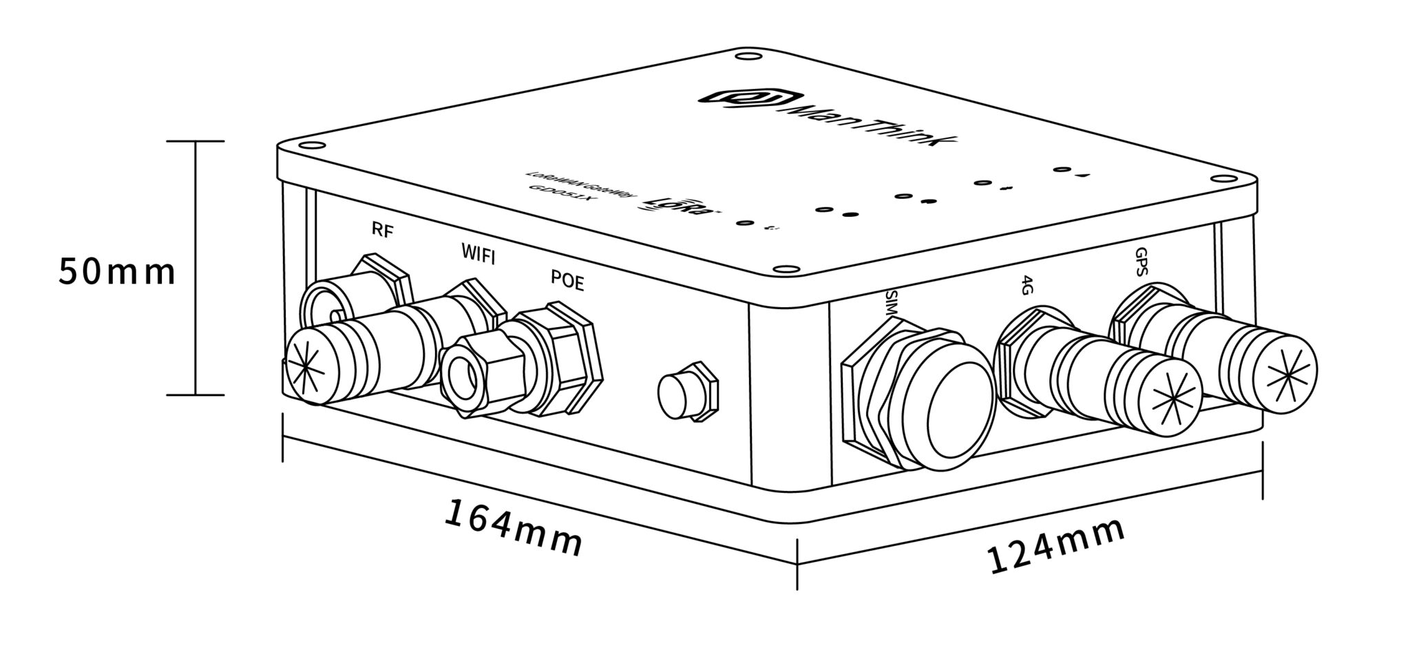 Outdoor LoRaWAN Gateway | Rugged IoT Network Base Station – ManThink